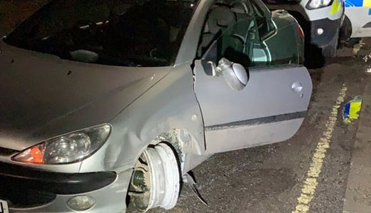 "Incredibly drunk" man didn’t realise he was driving car without a tyre