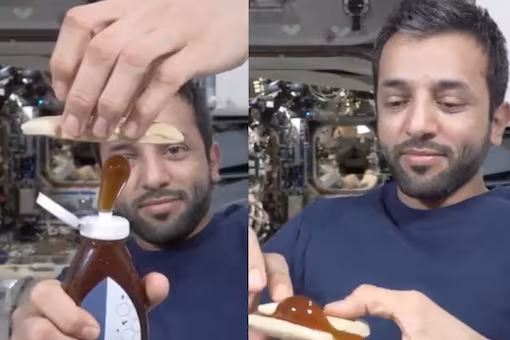 UAE astronaut shows how he uses honey to make sandwich in space, video ...