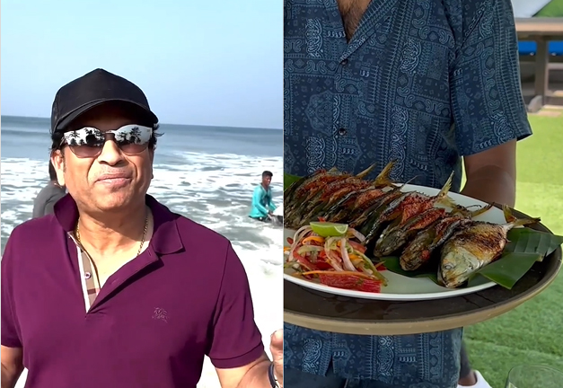 Sachin Tendulkar caught his fish and ate it too, Watch viral video from Goa