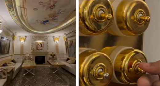 Video shows Indore’s stunning gold-themed mansion: "Even the sockets ...