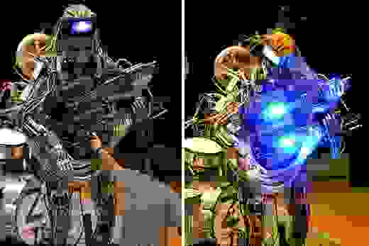 Futuristic band Z-Machines featuring guitarist with 78 fingers and ...