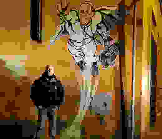 Graffiti depicting the Pope as a superhero gets official approval from ...
